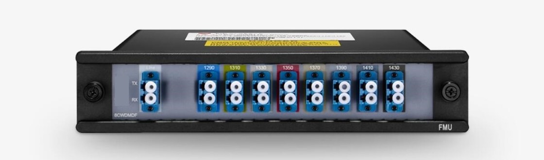 El multiplexor negro de la fibra óptica 8CH, 1290-1430nm Mux óptico ...
